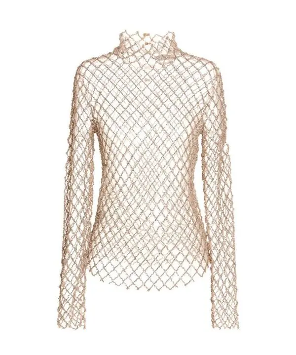 Isabel Marant Étoile Sequined Embroidered Top - Nude