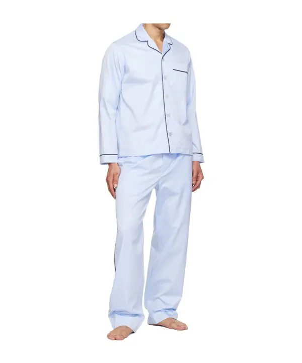 TEKLA Button-up Long-sleeved Pajamas