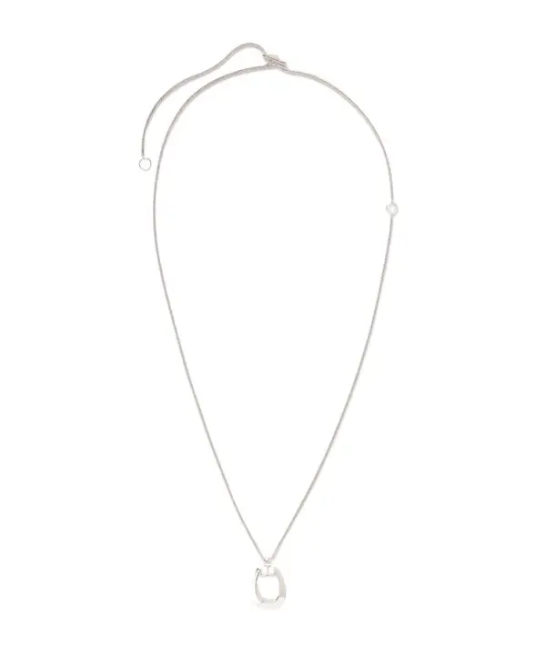 JIL SANDER Horseshoe Pendant Necklace - Silver