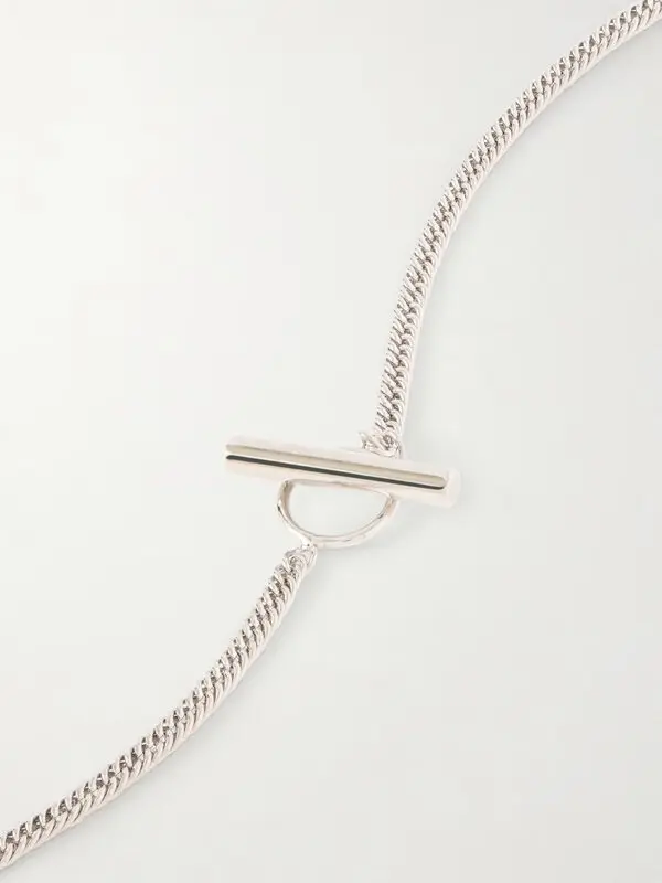 JIL SANDER Horseshoe Pendant Necklace - Silver