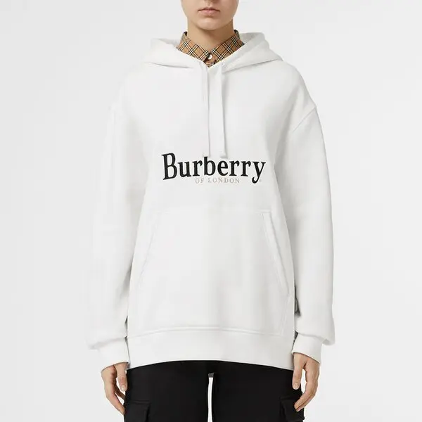 Burberry Logo Embroidered Hoodie