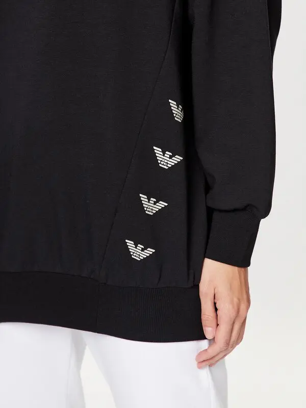 EA7 Logo-print Long-sleeve Hoodie