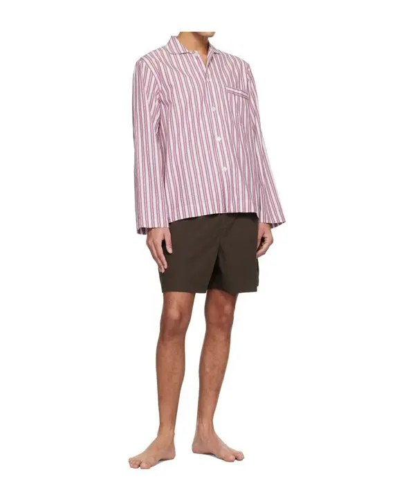 TEKLA Drawstring Pajama Shorts - Coffee