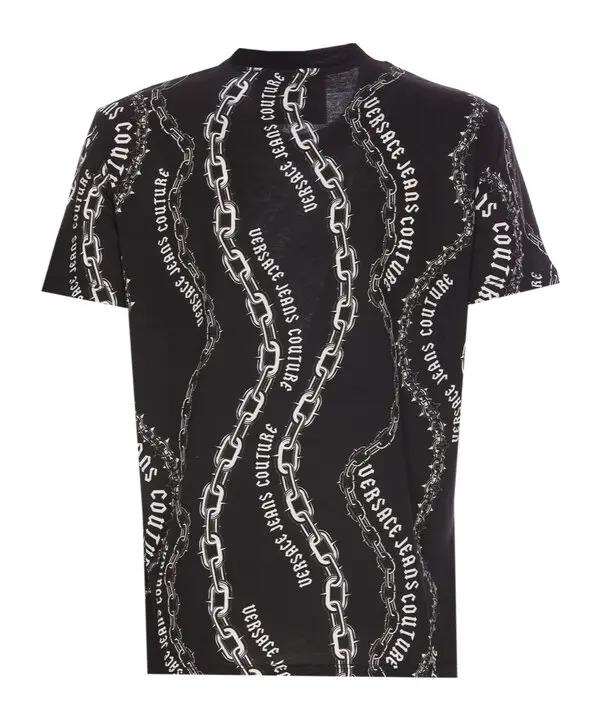 Versace Chain Print Crewneck T-shirt