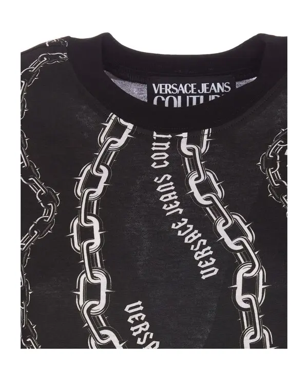 Versace Chain Print Crewneck T-shirt
