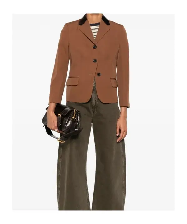 Marni Velvet-collared Button Blazer