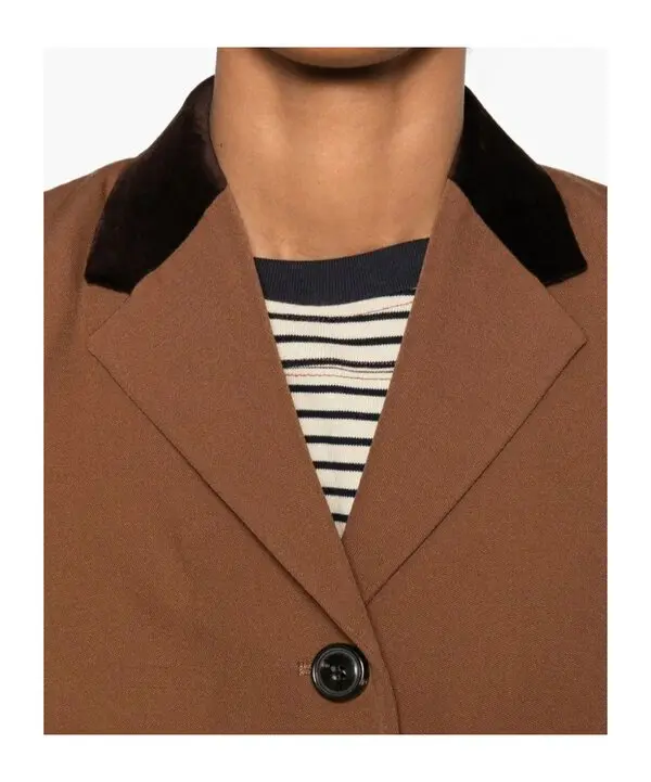 Marni Velvet-collared Button Blazer