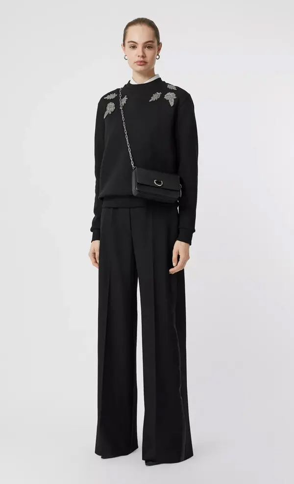 Burberry Embellished Crew Neck Sweater