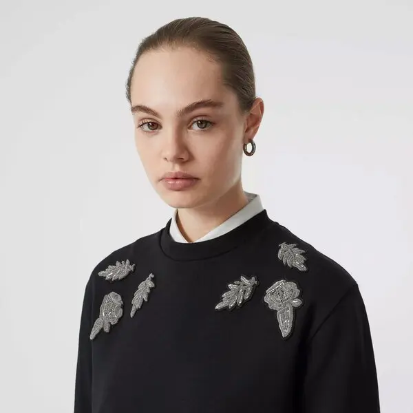 Burberry Embellished Crew Neck Sweater