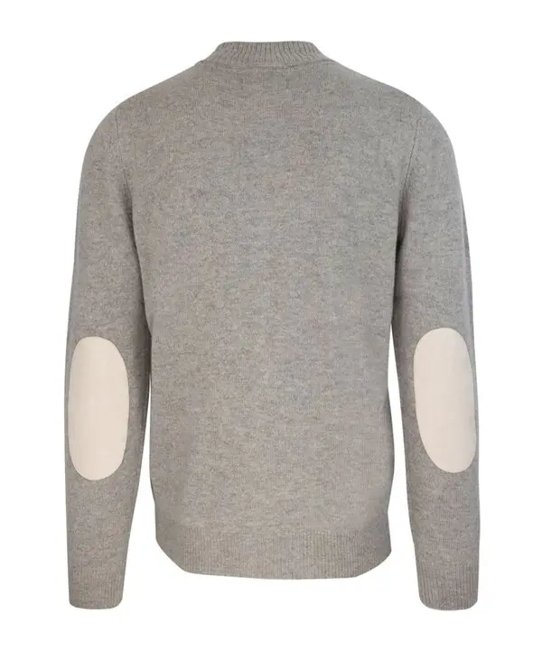 Barbour High-neck Wool Cardigan With Patchwork Detail