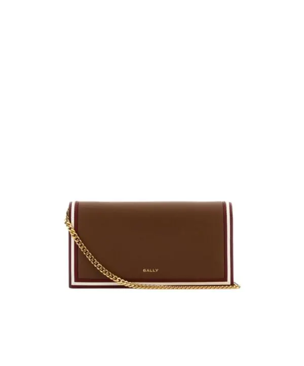 Bally Chained Code Wallet - Brown