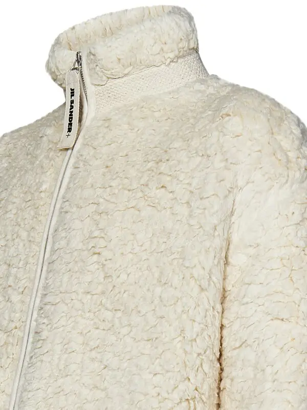 JIL SANDER Long-sleeved Zipped Jacket - Nude