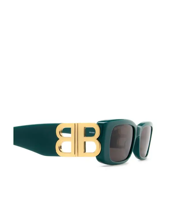 Balenciaga Dynasty Rectangular Frame Sunglasses - Green