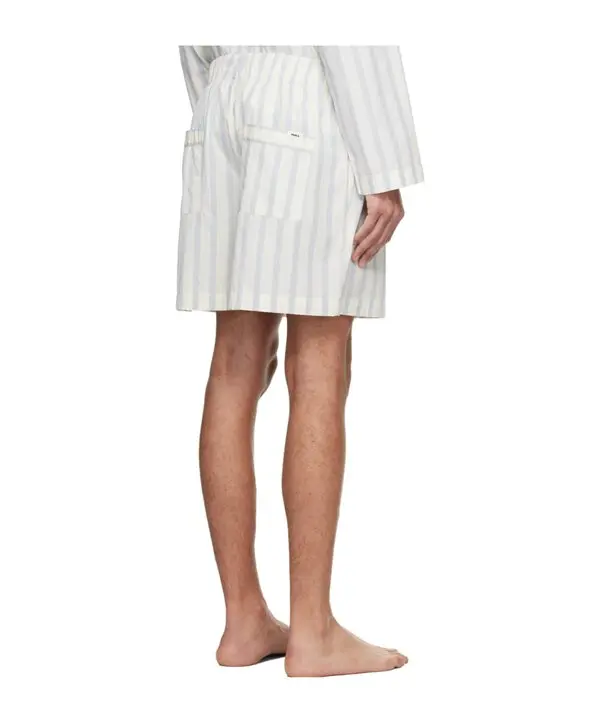 TEKLA Striped Drawstring Pajama Shorts