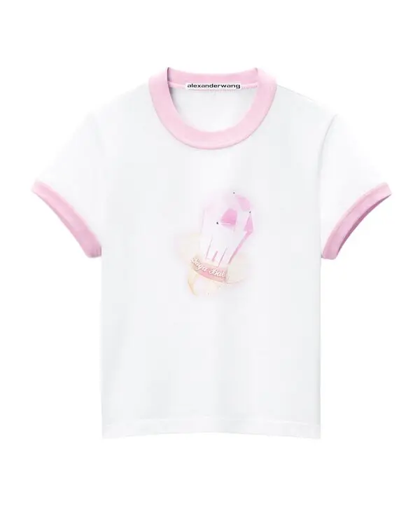 Alexander Wang Graphic Printed Crewneck T-shirt - White