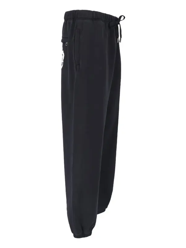 Dolce & Gabbana Dolce Gabbana Heraldic Printed Elastic Waist Track Pants - Black