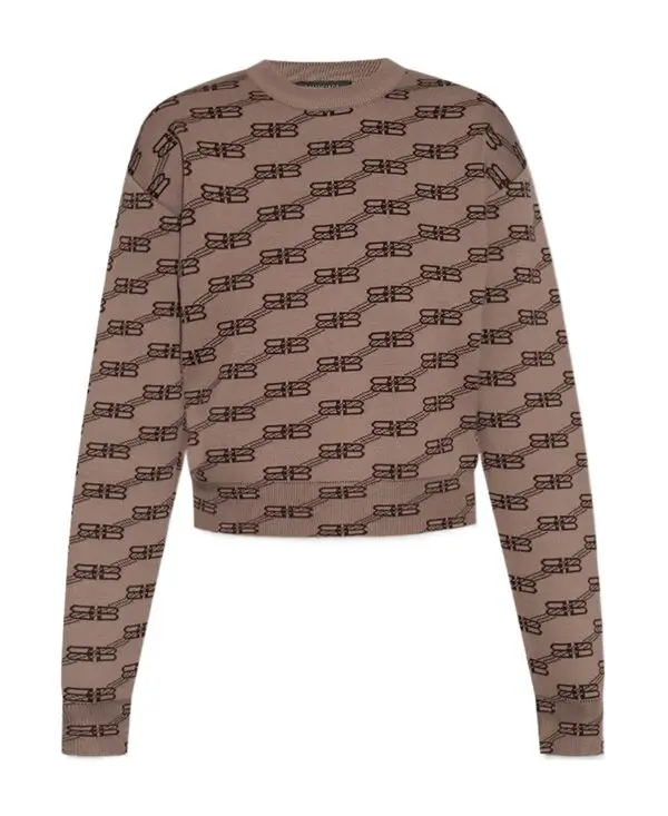 Balenciaga Bb Monogram Knitted Jumper