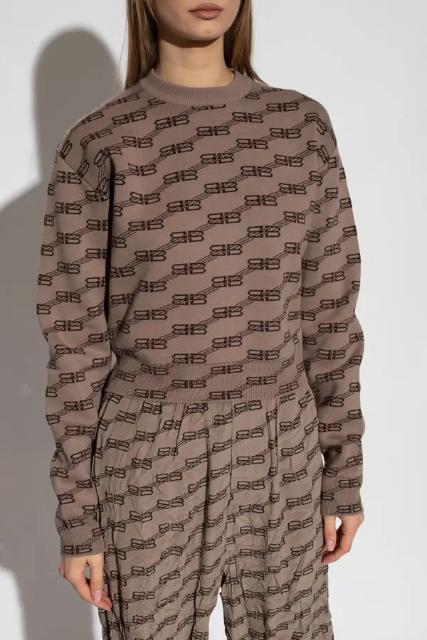 Balenciaga Bb Monogram Knitted Jumper