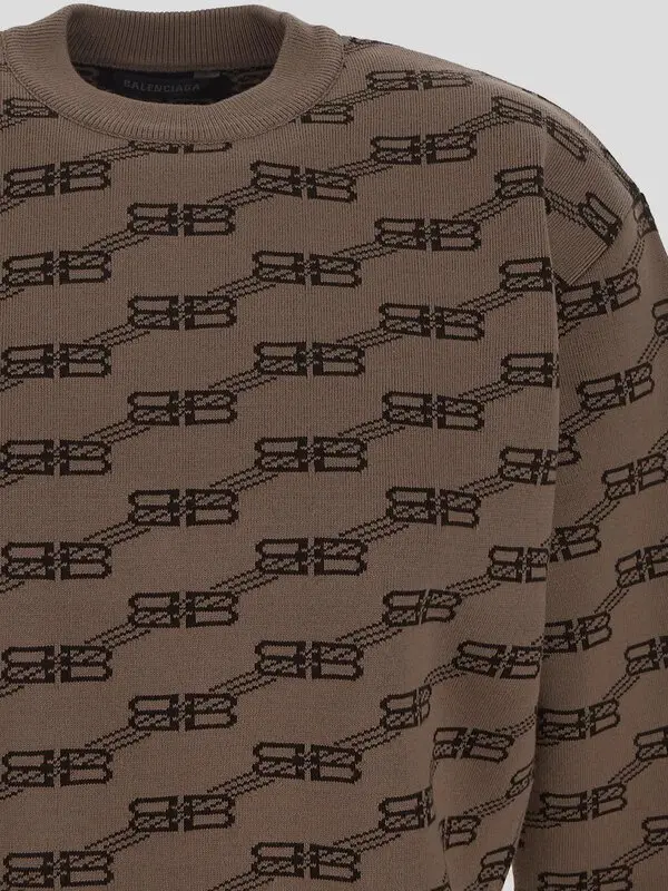 Balenciaga Bb Monogram Knitted Jumper