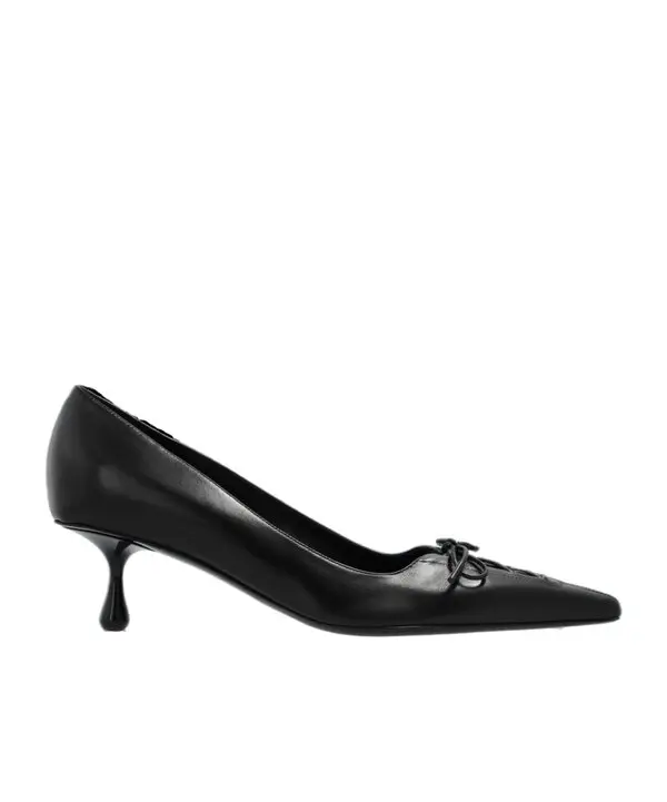 JIMMY CHOO Scarlett 50 Lace-up Pointed-toe Pumps - Black