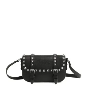 Valentino Garavani Rockstud Foldover Top Phone Bag - Black