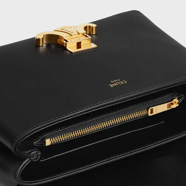 Celine Teen Nino Bag In Supple Grained Calfskin - Black