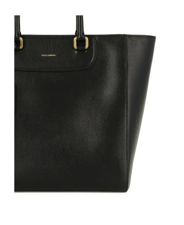 Dolce & Gabbana Logo Detail Handbag - Black