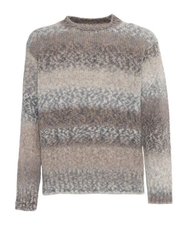 KANGRA Crewneck Knitted Jumper - Gray