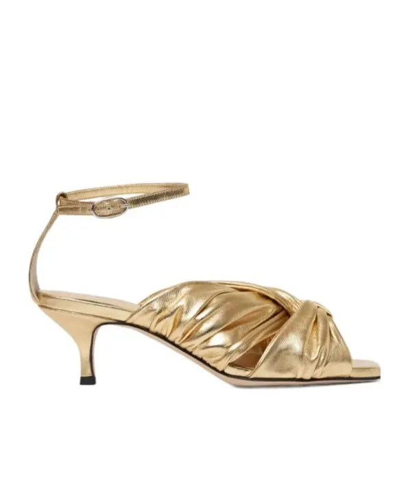 SCAROSSO Knot Sandals - Gold