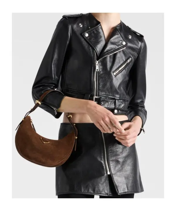 Prada Zip-up Leather Mini Skirt