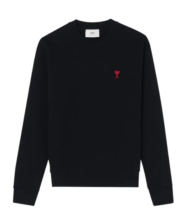 AMI Paris De Coeur Motif Sweatshirt - Black