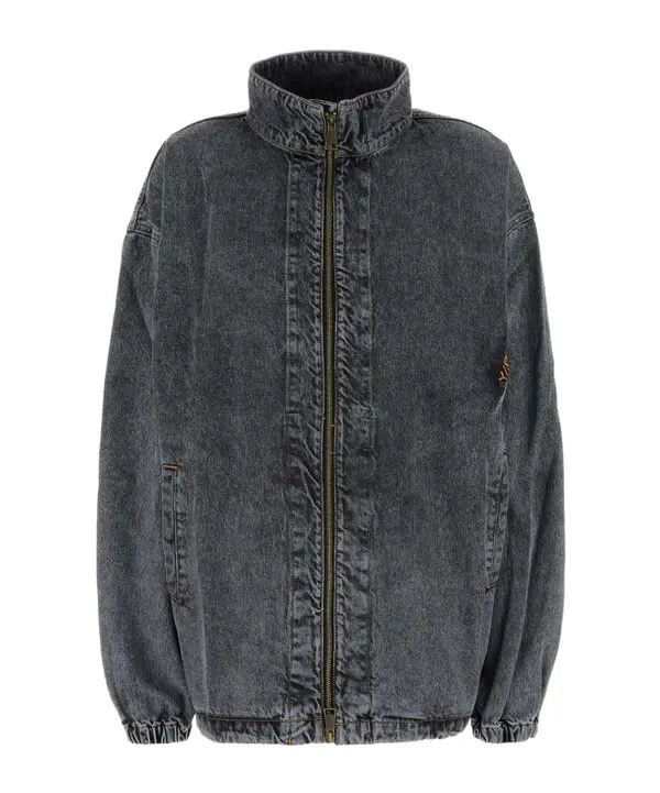 Y/project Long-sleeved Denim Coat - Black