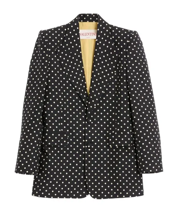 Valentino Garavani Full Body Plusdepois Print Single Breasted Peak Lapel Jacket