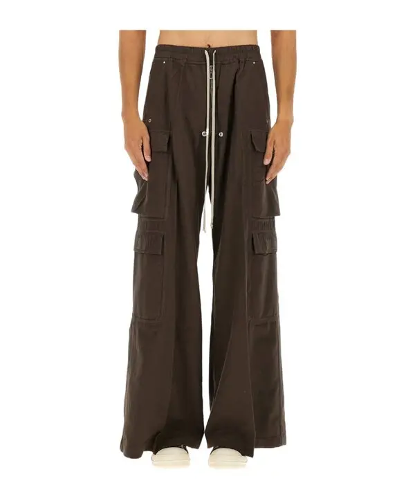 Rick Owens Wide Leg Cargo Pants - Brown