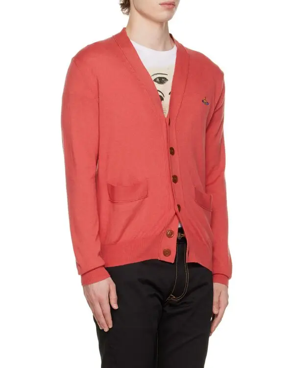 VIVIENNE WESTWOOD V-neck Knitted Cardigan - Red