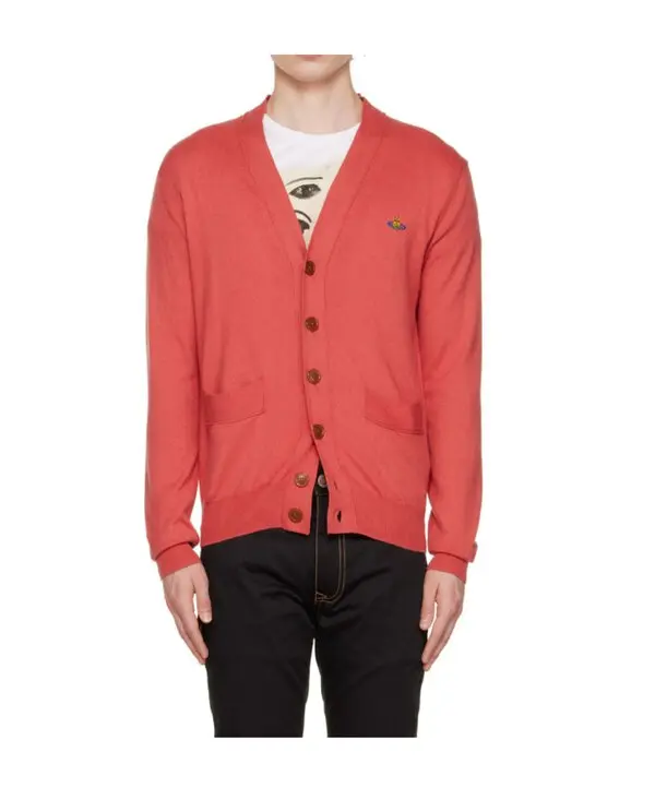 VIVIENNE WESTWOOD V-neck Knitted Cardigan - Red