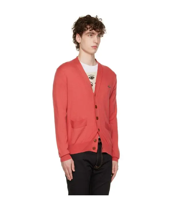 VIVIENNE WESTWOOD V-neck Knitted Cardigan - Red