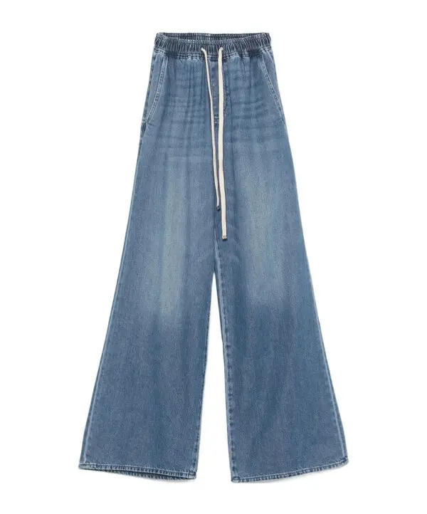 7 For All Mankind Wide Leg Jeans With Elasticated Drawstring Waist