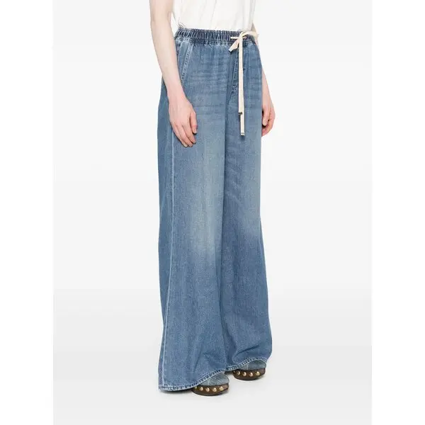 7 For All Mankind Wide Leg Jeans With Elasticated Drawstring Waist
