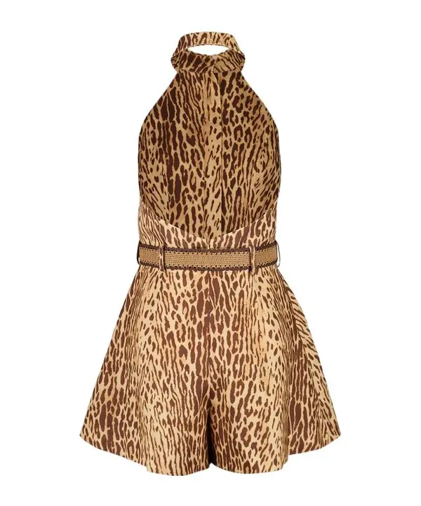 Zimmermann Cascadian Halterneck Sleeveless Playsuit