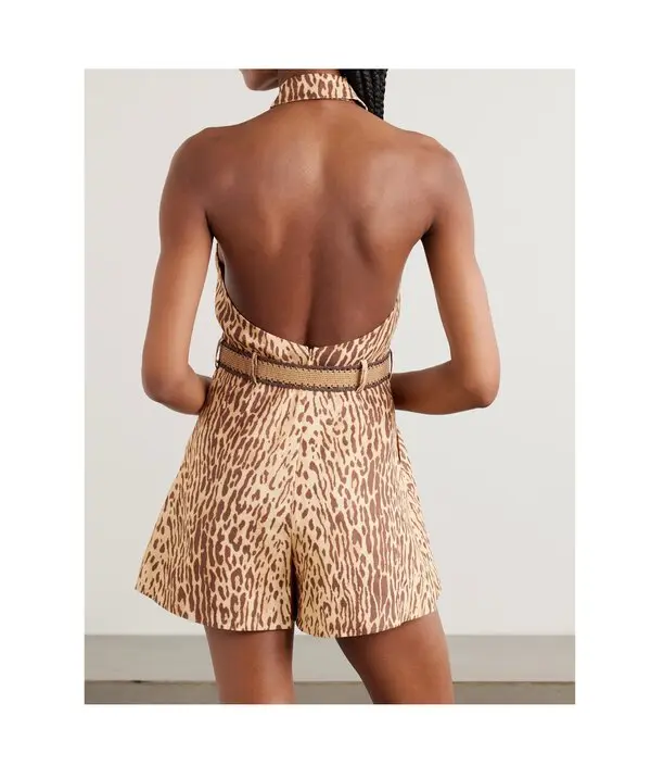Zimmermann Cascadian Halterneck Sleeveless Playsuit