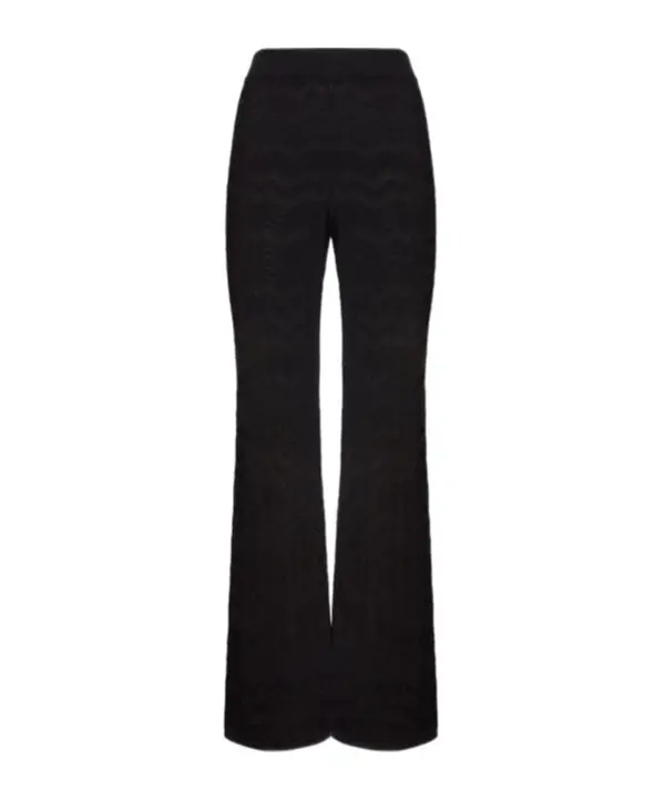 Missoni Chevron-pattern Knit Trousers - Black