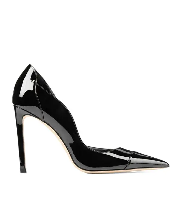 JIMMY CHOO Brigitte Patent Leather D'orsay Heeled Pumps - Black