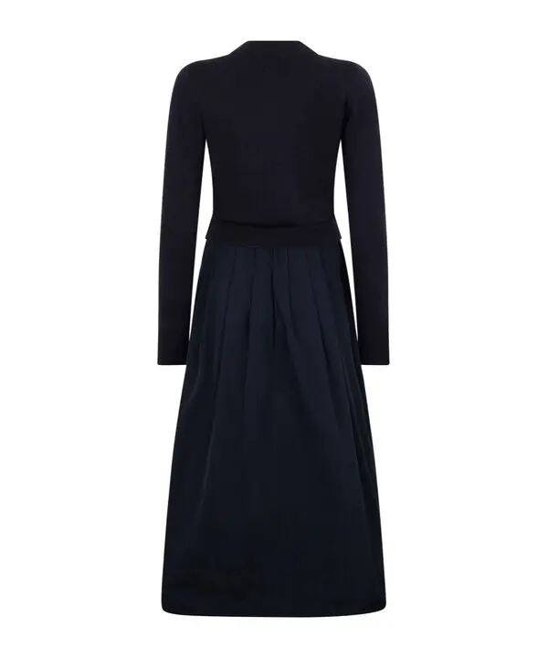 Peserico Pleated Long Sleeve Dress