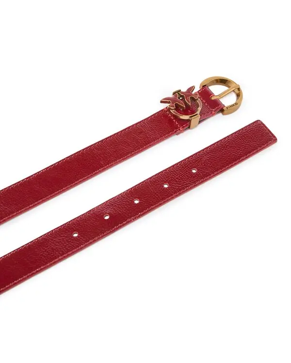 Pinko Love Birds Buckled Leather Belt