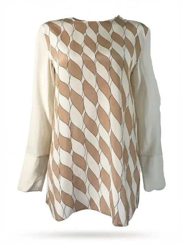 Sportmax Long-sleeved Blouse With Geometric Print