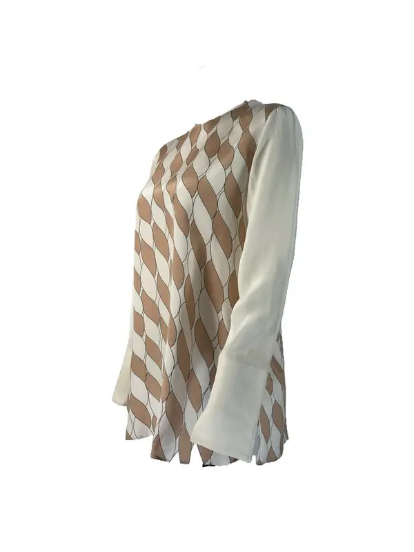 Sportmax Long-sleeved Blouse With Geometric Print