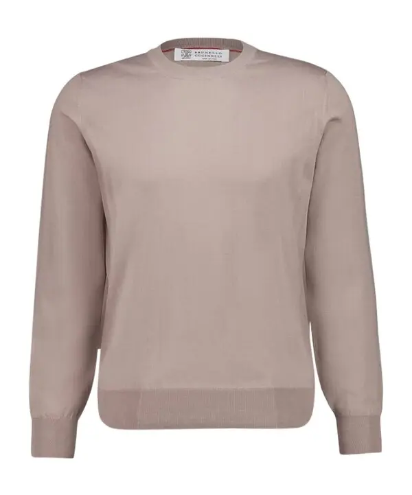 Brunello Cucinelli Crewneck Long Sleeve Jumper - Nude
