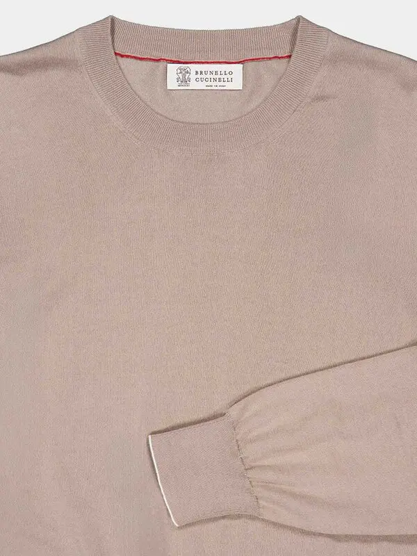 Brunello Cucinelli Crewneck Long Sleeve Jumper - Nude