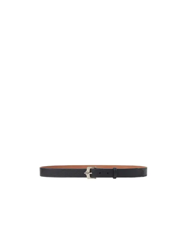 Fendi Logo Buckle Leather Belt - Black